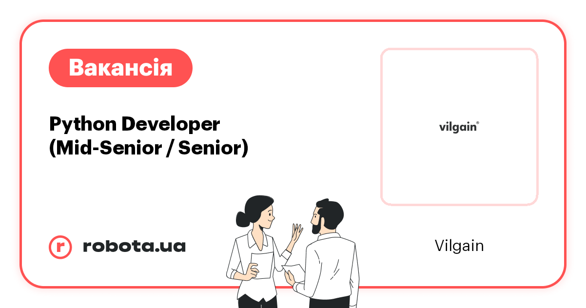 Вакансія: Python Developer (Mid-Senior / Senior) в інших країнах ...